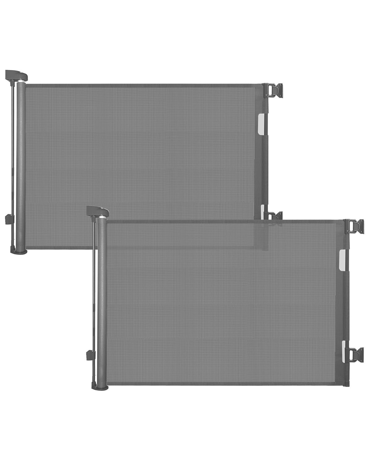2-Pack Retractable Baby and Pet Gate – 33” Tall, Extends up to 55” Wide ...