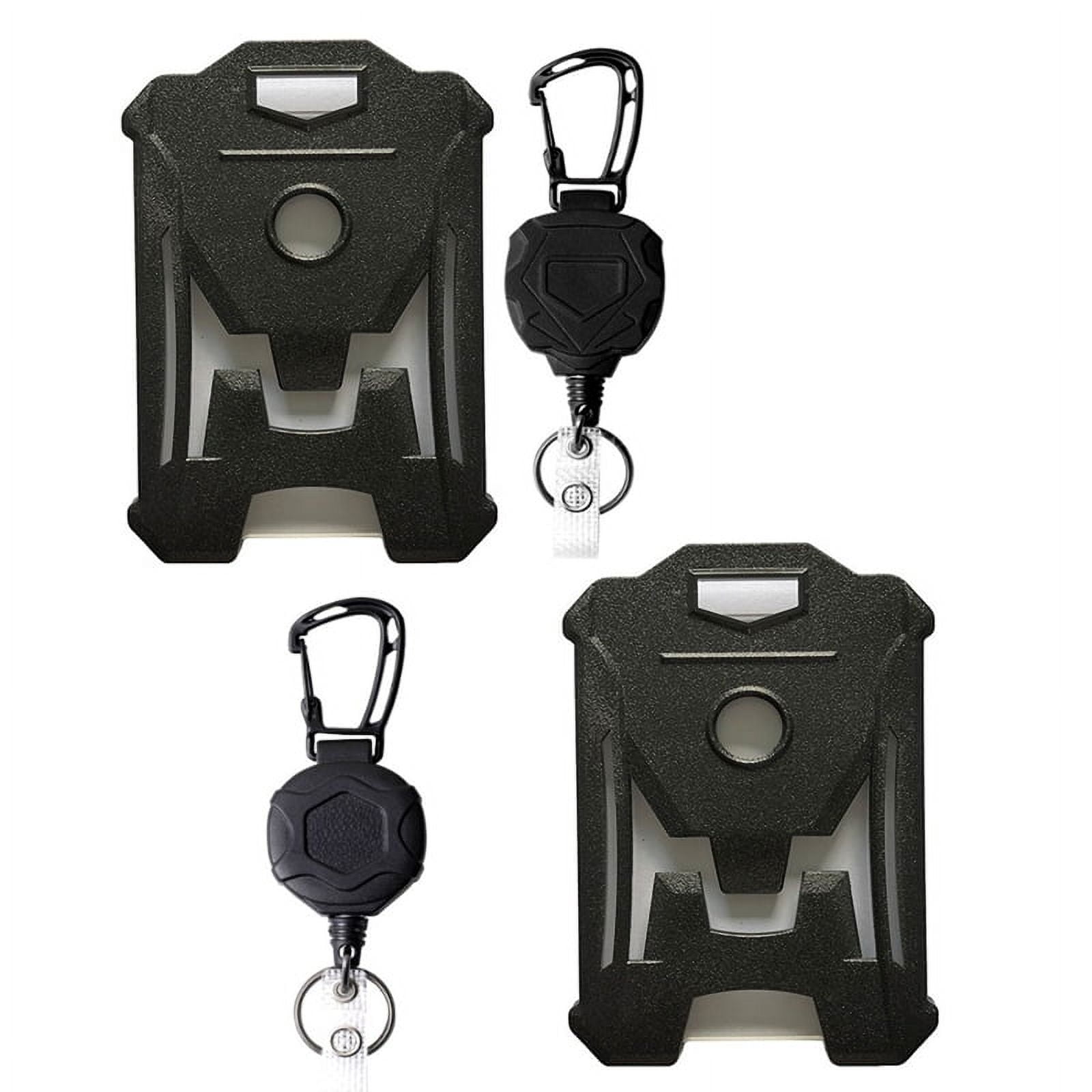 2 Pack Retractable Badge Holder,Heavy Duty Badge Reel Keychain with ID ...