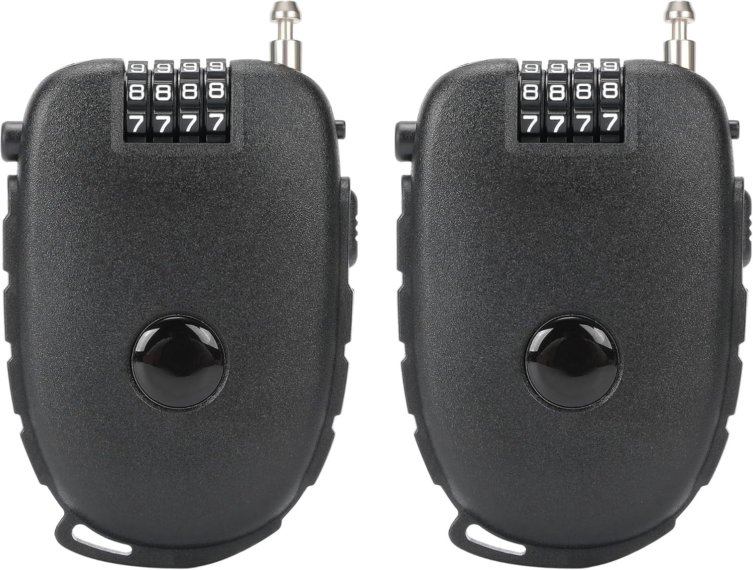 Retractable Cable Lock 4-Digit Combination 2 Pack, 51.1" Steel Wire ...