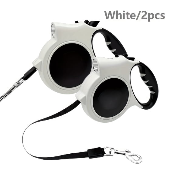2 Pack Retractable Dog Leash, 16FT Tangle-Free Walking Leash with LED ...