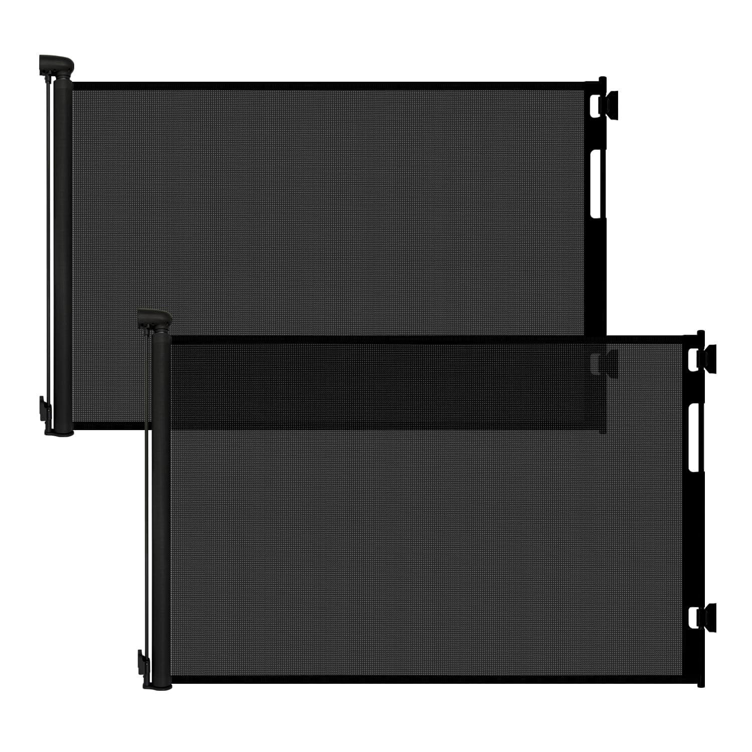 (2 Pack) Retractable Gate For Stairs And Doorways 55" Wide X 33" Tall ...
