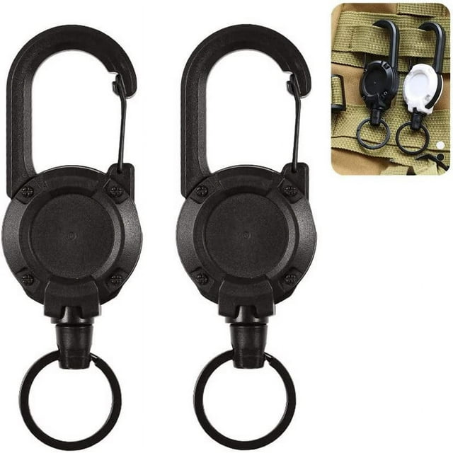 Walmart 2-Pack Heavy Duty Retractable Keychain, 26' Steel Cord ...