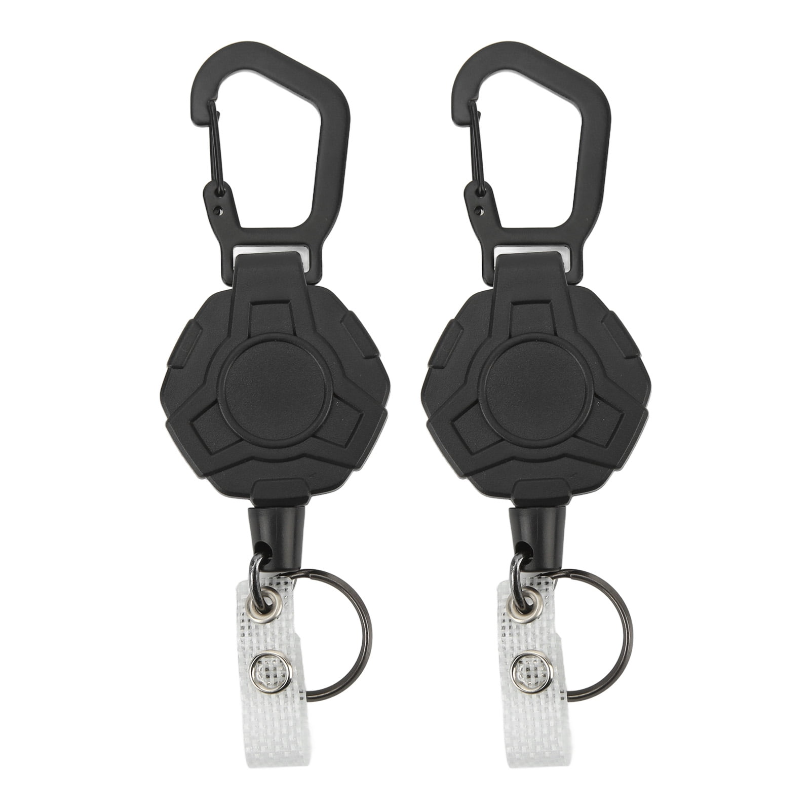2 Pack Retractable Keyring Holder with Carabiner for Key Management ...