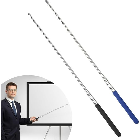 2 Pack Retractable Teacher Pointer 𝟑𝟗.𝟓'', Pointer Stick with 𝗦𝘁𝘆𝗹𝘂𝘀 ...