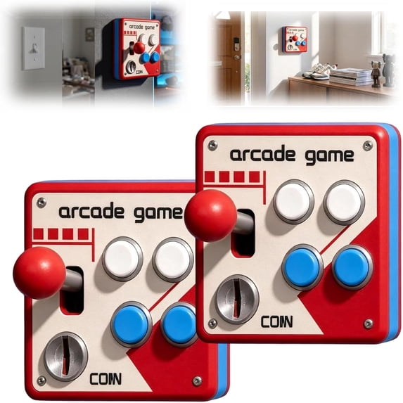 2 Pack Retro Arcade Switch Panel, Classic Joystick Light Switch Cover ...