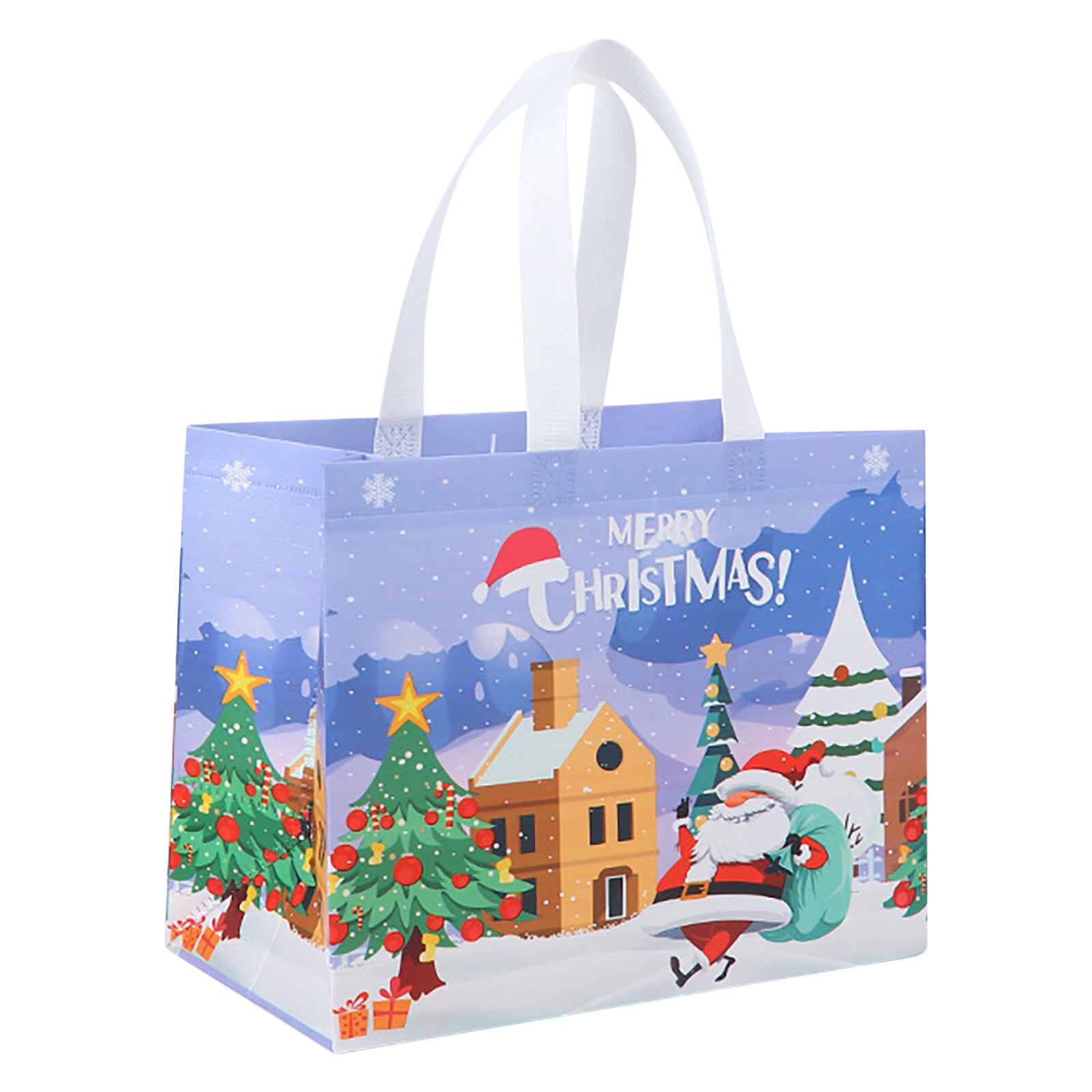 2-Pack Reusable Christmas Tote Gift Bags - Non-Woven Holiday Shopping ...