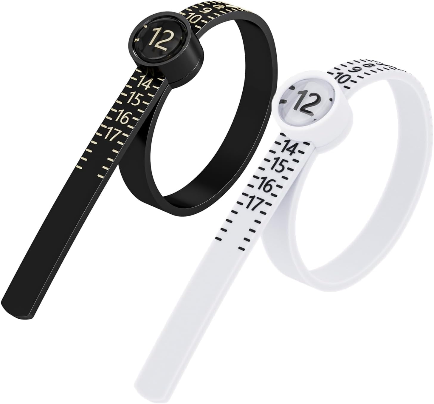 2 Pack Reusable Ring Size Gauge for Fingers, Upgrade Ring Sizer ...