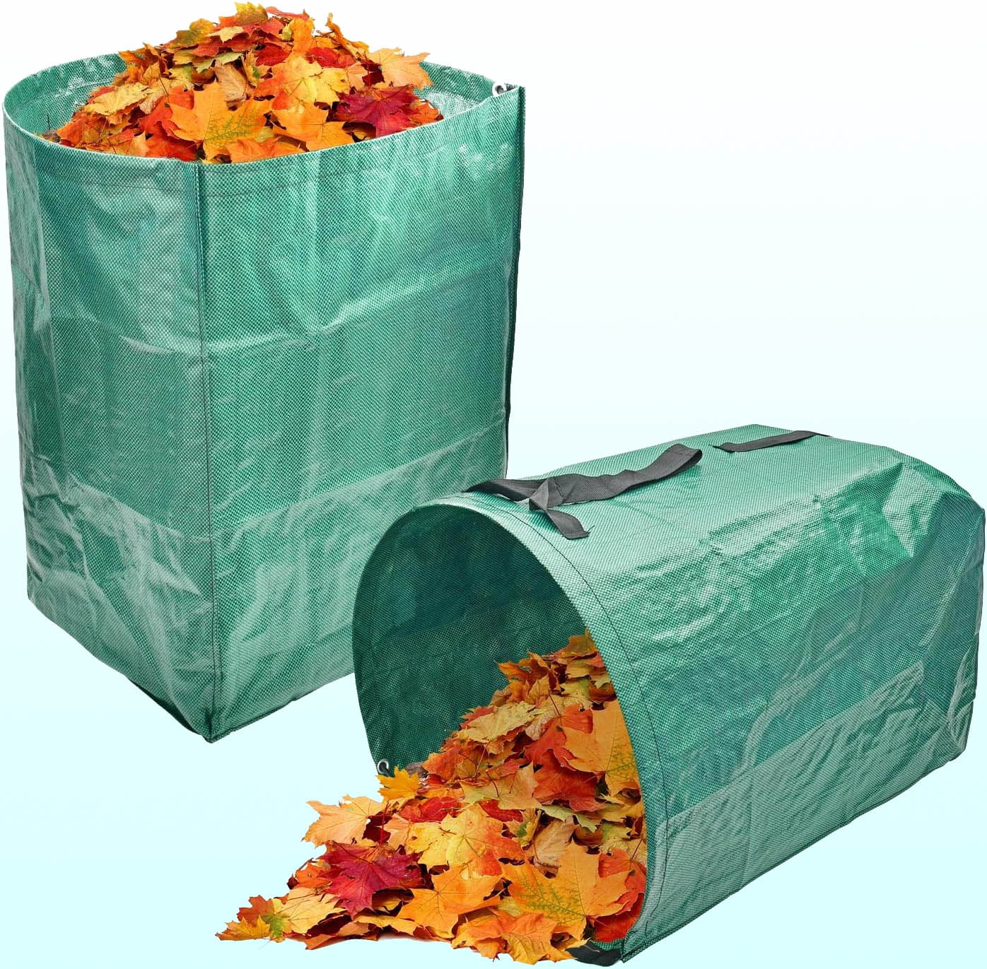 2 Pack Reusable Yard Waste Bags, Collapsible Dustpan-Type Garden Leaf ...