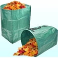 2 Pack Reusable Yard Waste Bags, Collapsible Dustpan-Type Garden Leaf ...