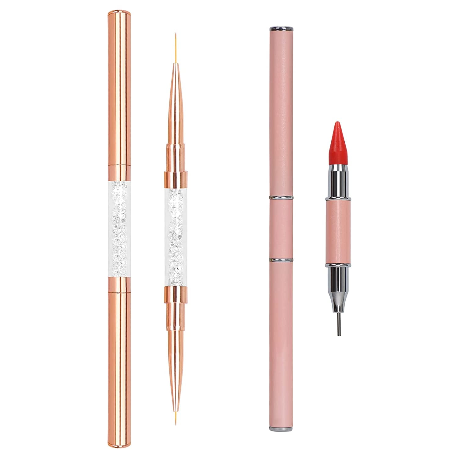 [2 Pack] Rhinestone Picker & Nail Liner Brushes Set, Dual-end Nail Art ...