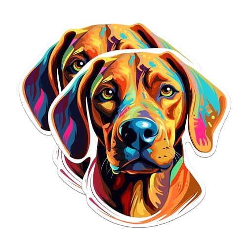 (2 Pack) Rhodesian Ridgeback Dog Breed Stickers - 5 Inches On Longest ...