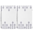 2 Pack Rhombus Lines Kitchen Towels Geometric Boho White Background ...