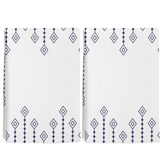 2 Pack Rhombus Lines Kitchen Towels Geometric Boho White Background ...