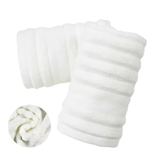 2 Pack Ribbed Striped Hand Towels - Hotel & Spa Cotton Face Towels ...
