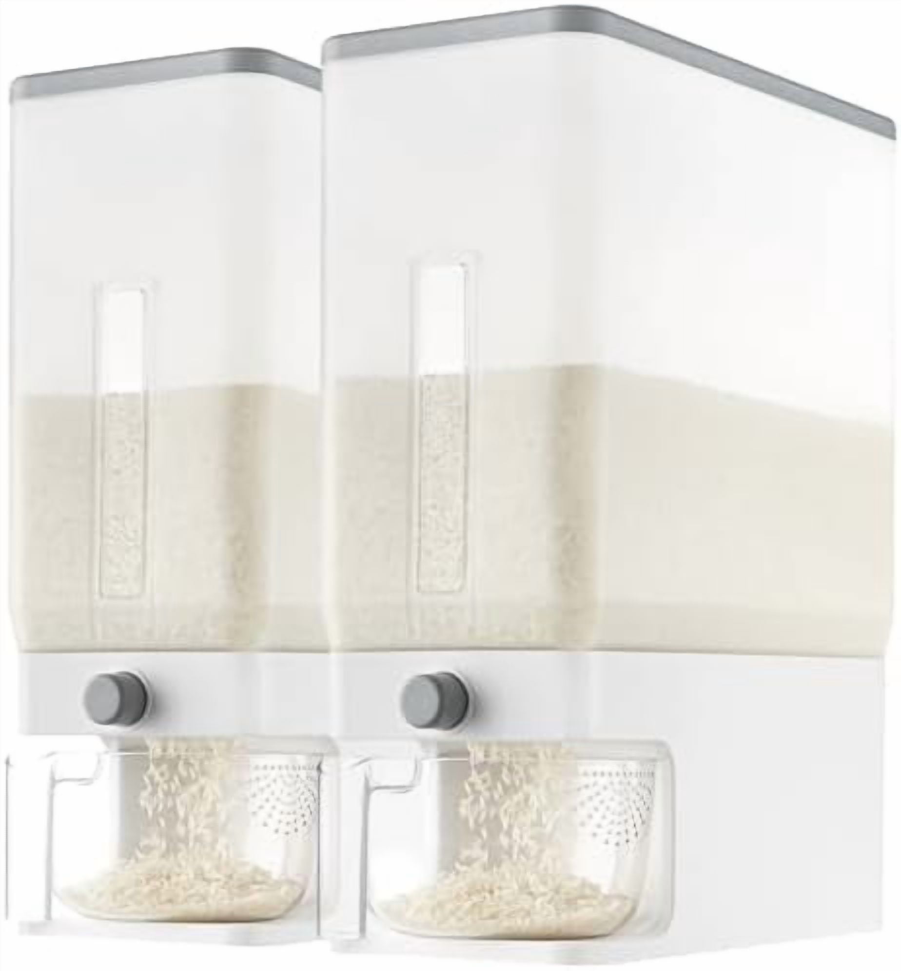 2 Pack Rice Dispenser 25 Lbs(11.3kg), 5.9 * 13.8 * 16.9 inches Rice ...