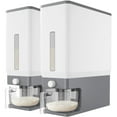 2 Pack Rice Dispenser 25 Lbs(11.3kg), Rice Storage Container Sealed ...