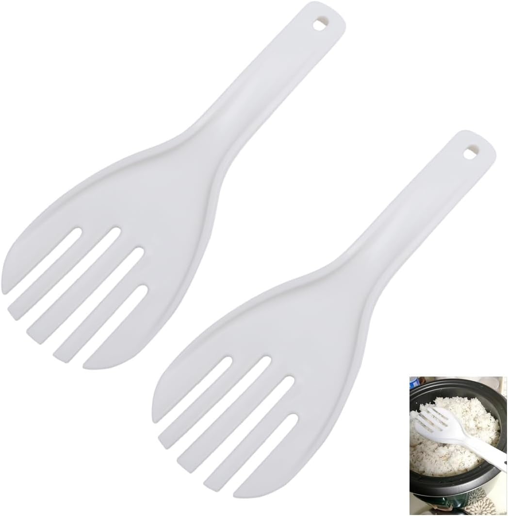 2 Pack Rice Paddle 10'' Long Large Non-Stick Serving Rice Spoon Rice ...