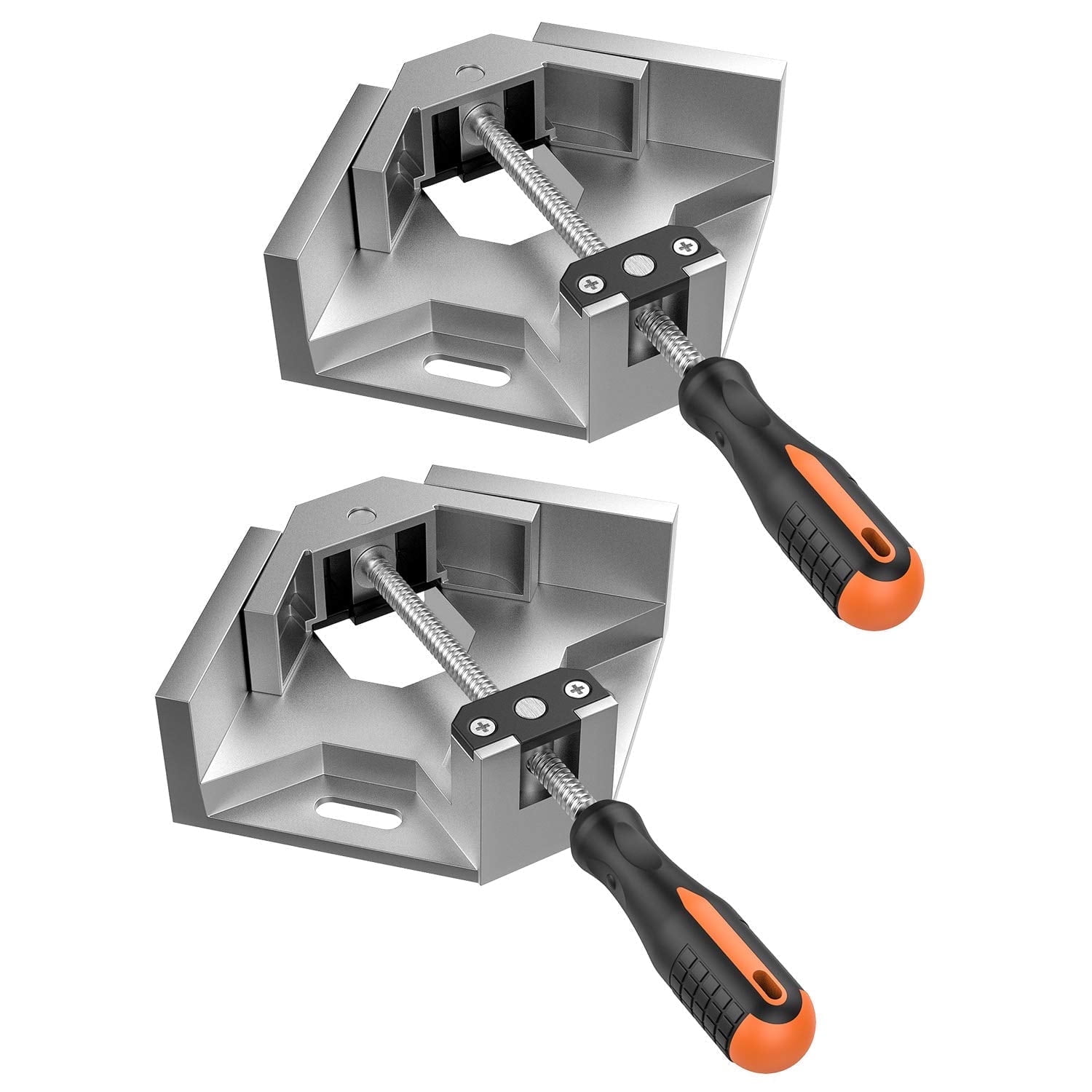 SLAMLINK, 2 Pack Corner Clamps, Aluminum Alloy, Adjustable Swing Jaw ...