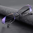 2 Pack Rimless Blue Light Blocking Reading Glasses for Men Women ...