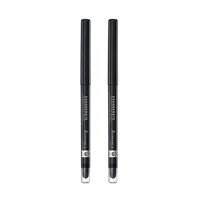 (2-Pack) Rimmel Exaggerate Waterproof Eye Definer, Noir 261, 0.01 oz ...