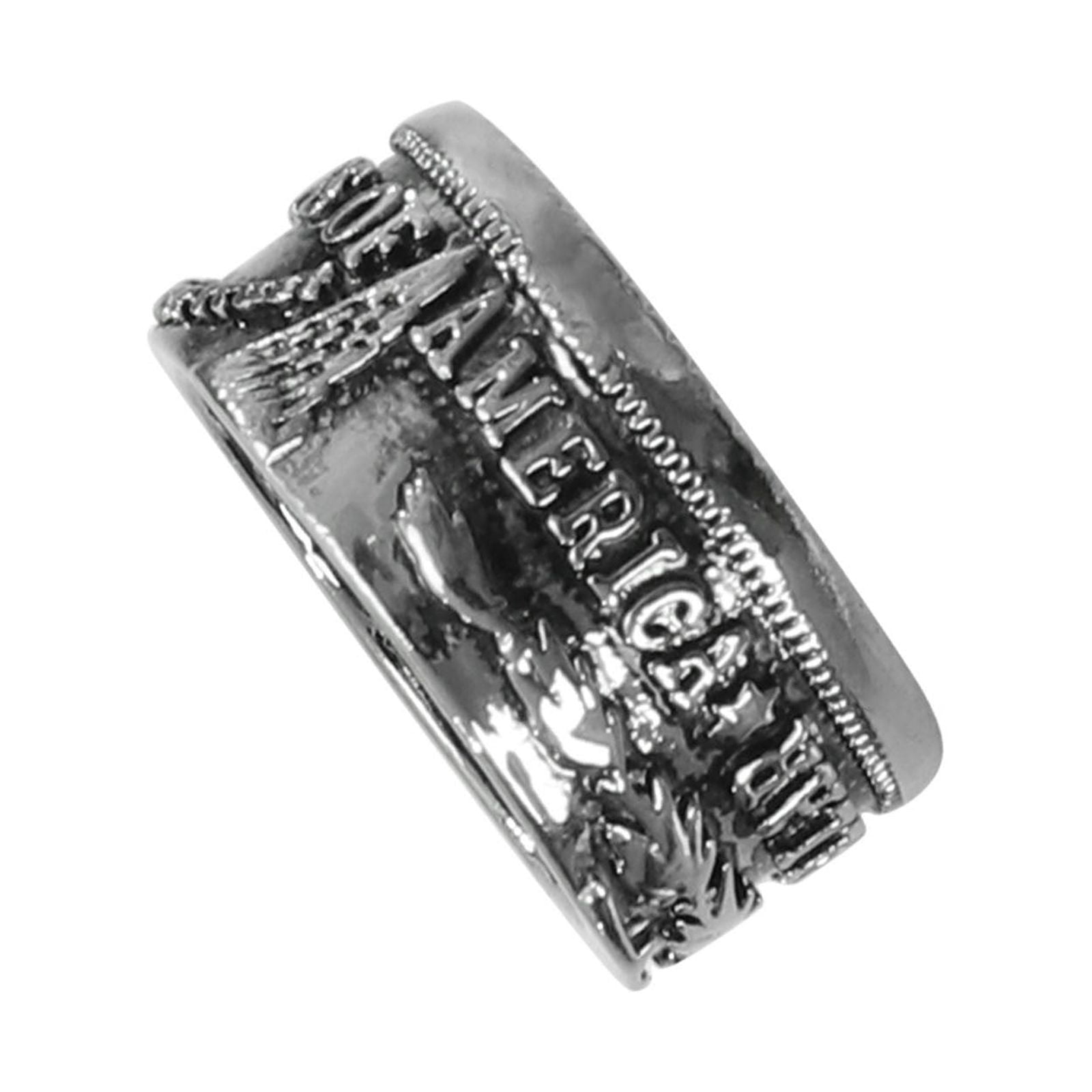 (2-Pack) Ring Classic Dollar Ring Big Rings United States Emblem United ...