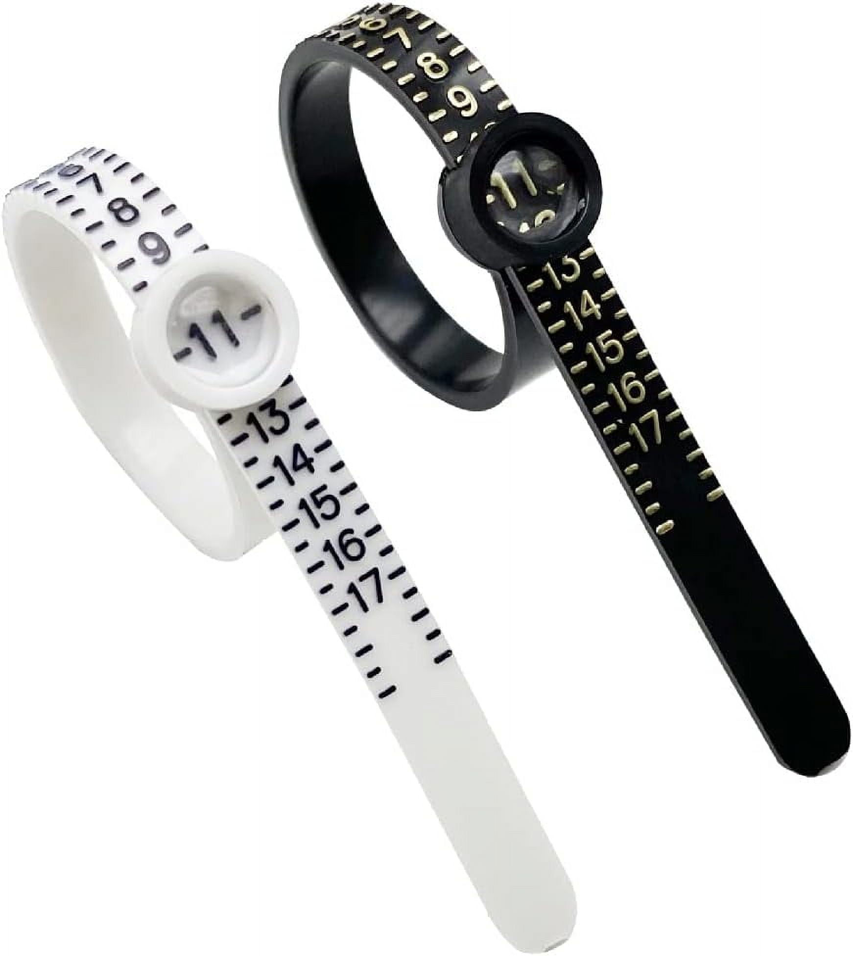 [2-Pack] Ring Sizer Measuring Tool Reusable Finger Size Measuring Set ...