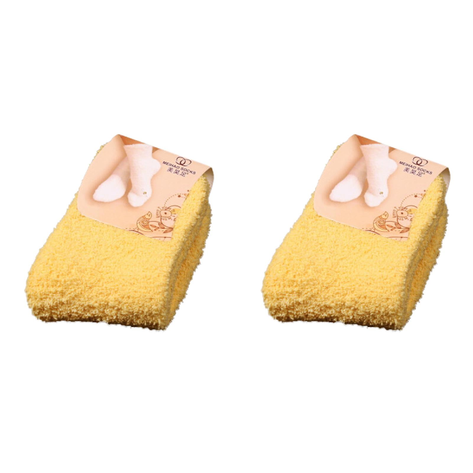 (2-Pack) Rinsvye Home Women Girls Soft Socks Bed Floor Socks Fluffy ...