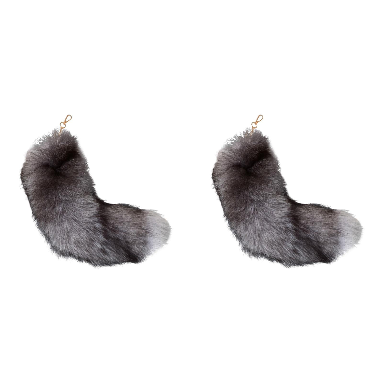 (2-Pack) Rinsvye Long 3D Cute Tail Wrist Strap Lanyard Keychain Pendant ...