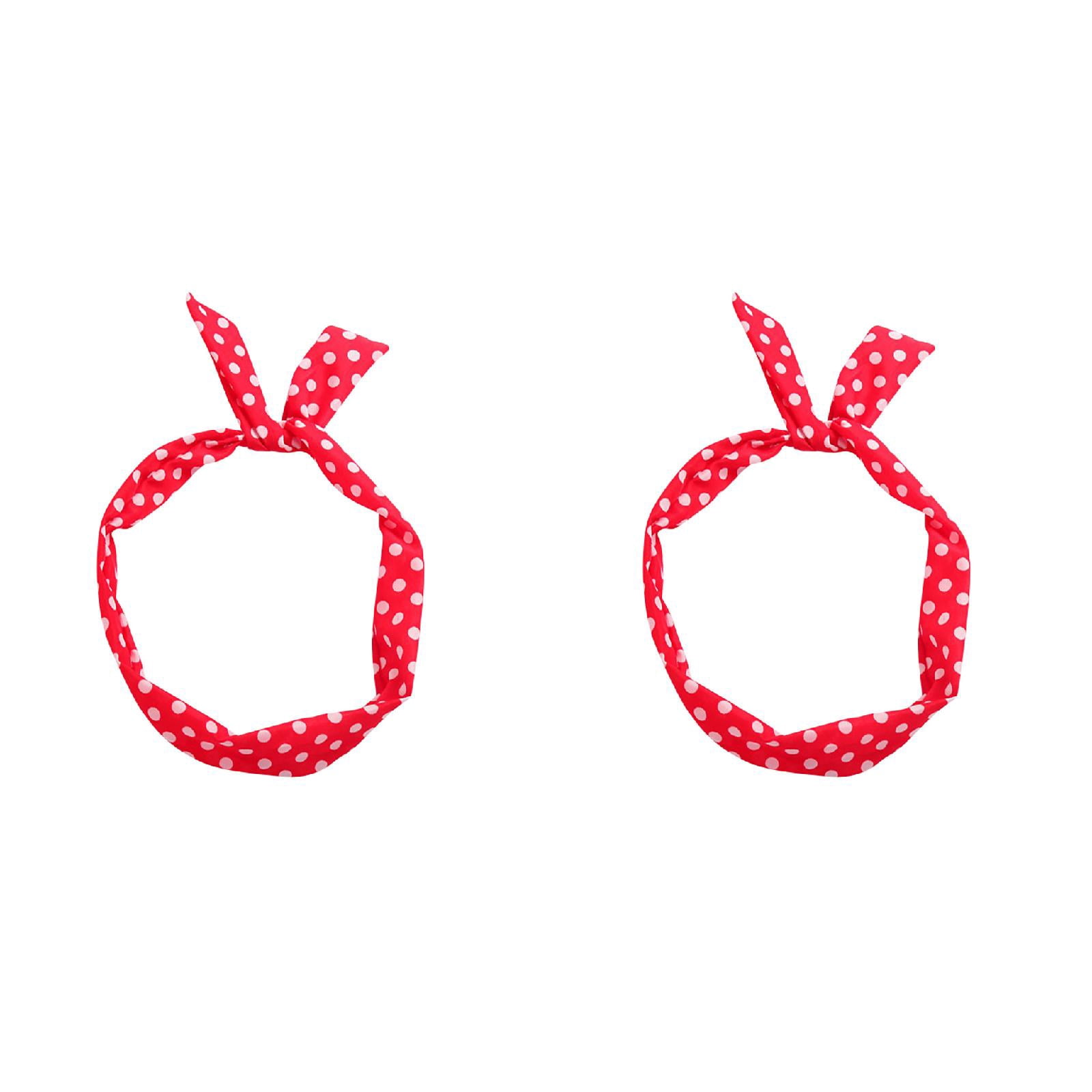 (2-Pack) Rinsvye Paisley Rockabilly Wired Headband Head Bands for Large ...