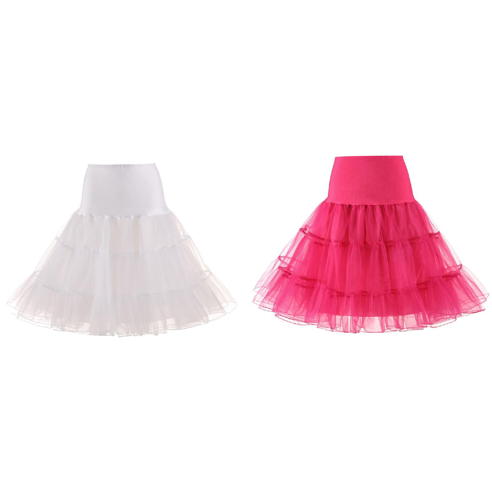(2-Pack) Rinsvye Skirt Womens Adult Dancing Poodle Skirt High Short ...