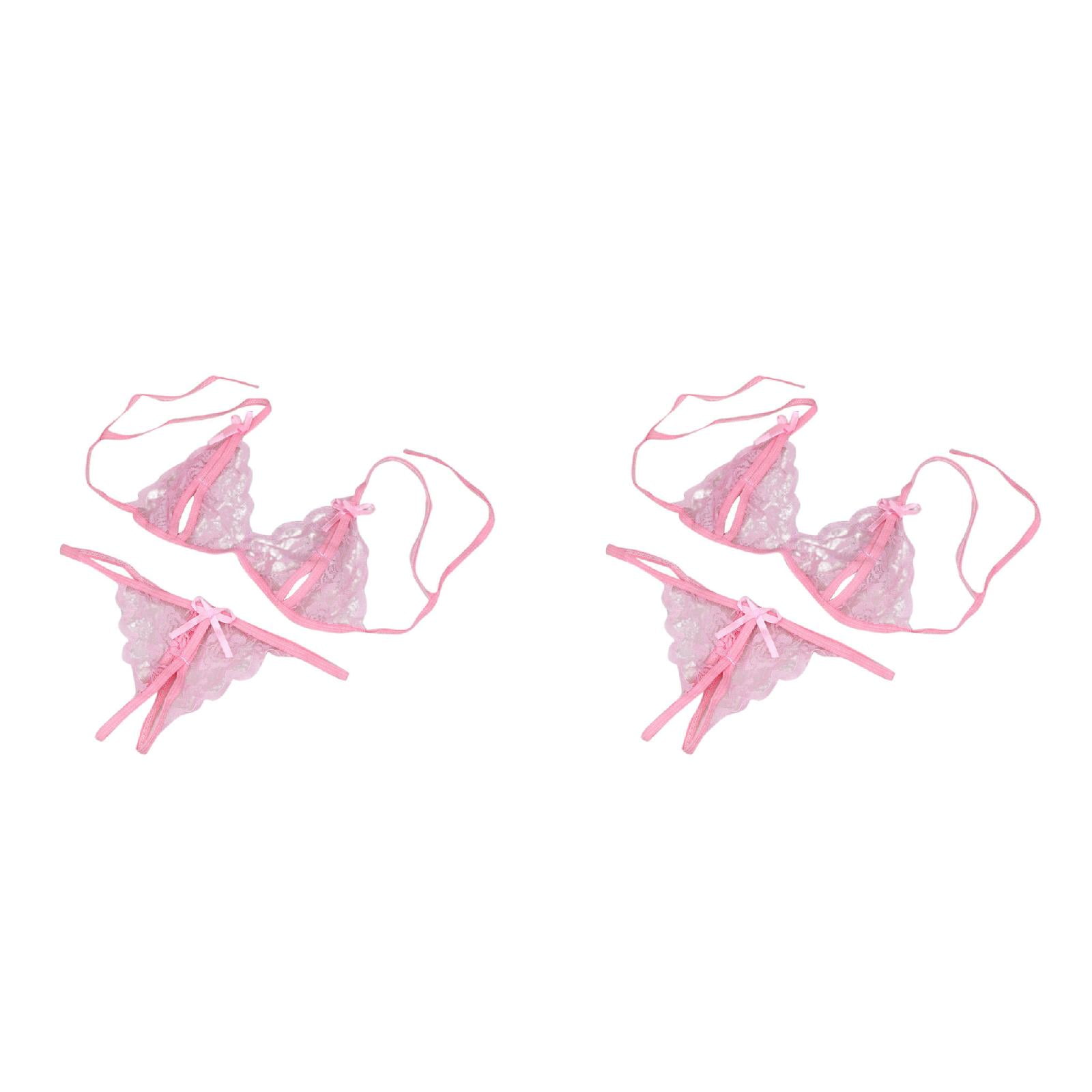 (2-Pack) Rinsvye Sleepwear Lady Push Up for Women Sexy Plus Size Lace ...