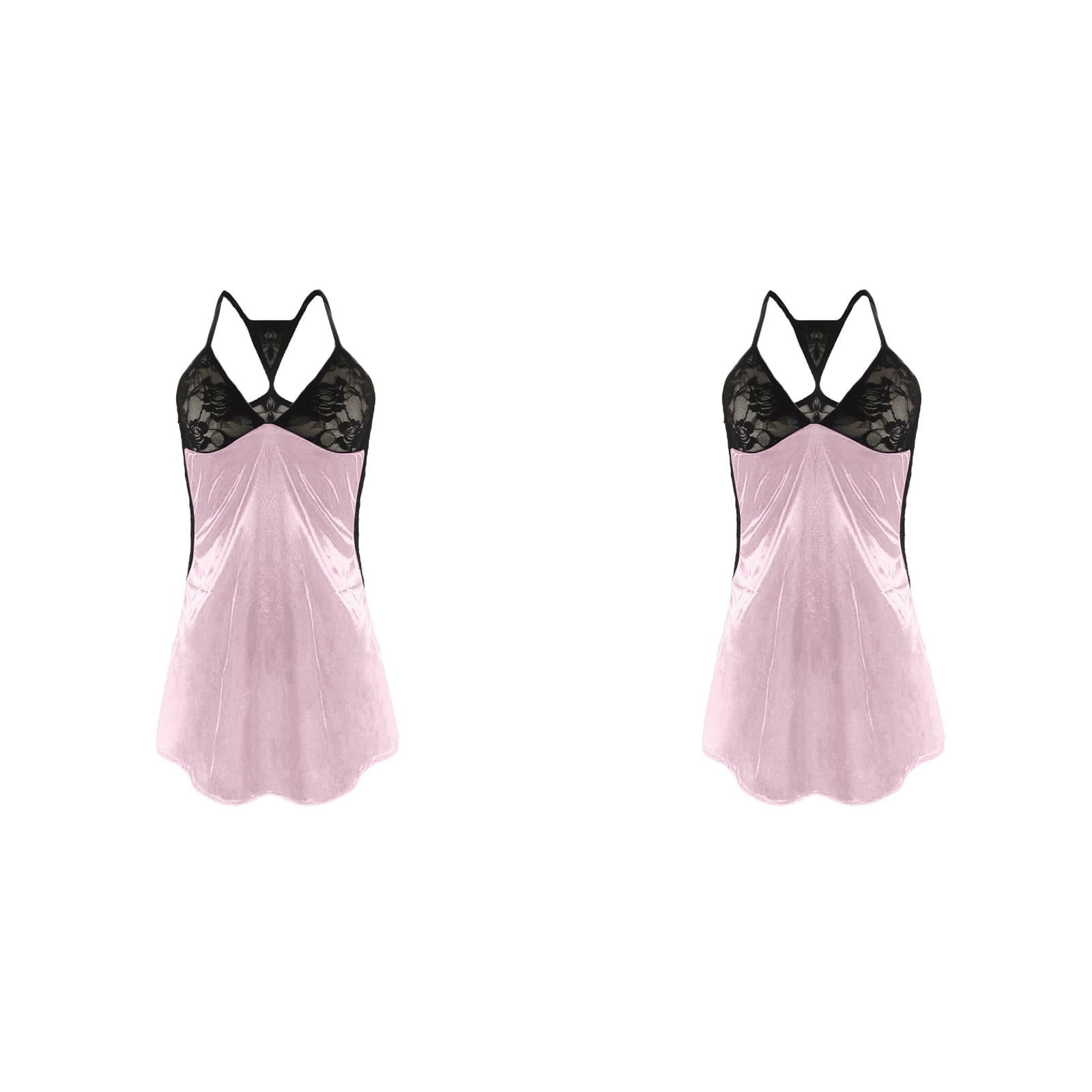 (2-Pack) Rinsvye Translucent Ladies Sling Rhinestone Bra and Panties ...