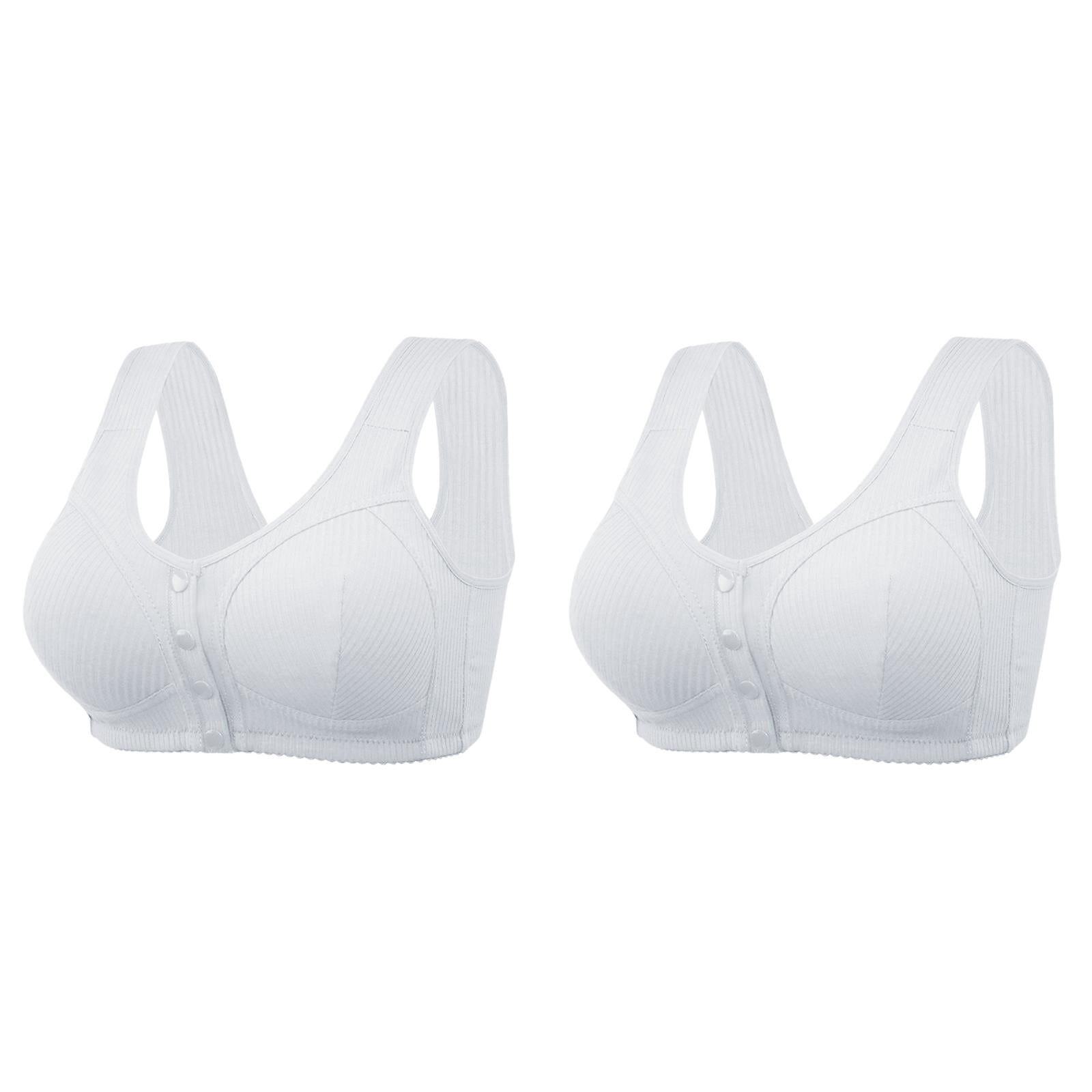 (2-Pack) Rinsvye Women's Front Side Buckle Pack Sports Bras for Women ...