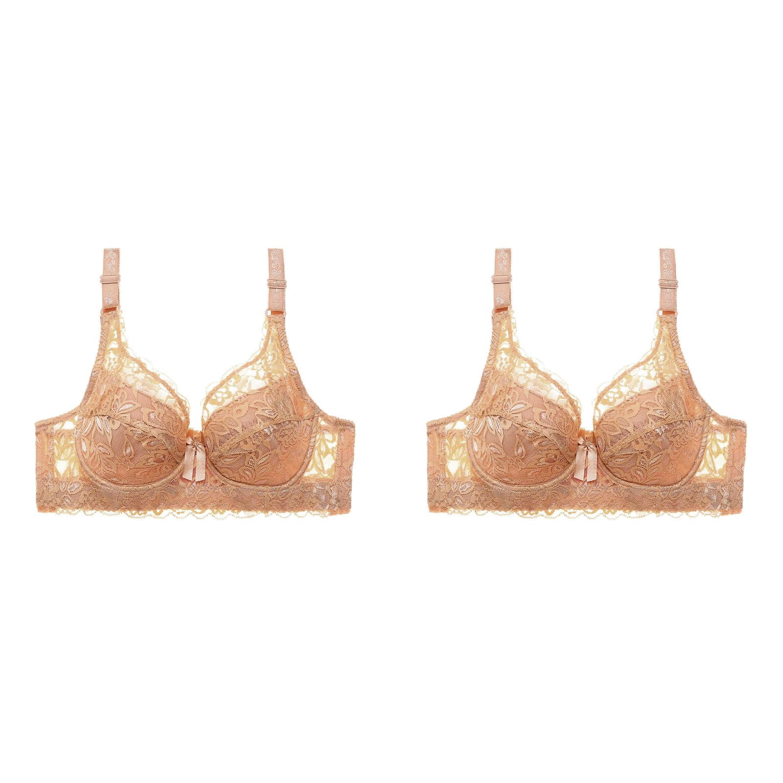(2-Pack) Rinsvye Womens Sexy Lace Gathered Womens Bra Pack Bra Straps ...