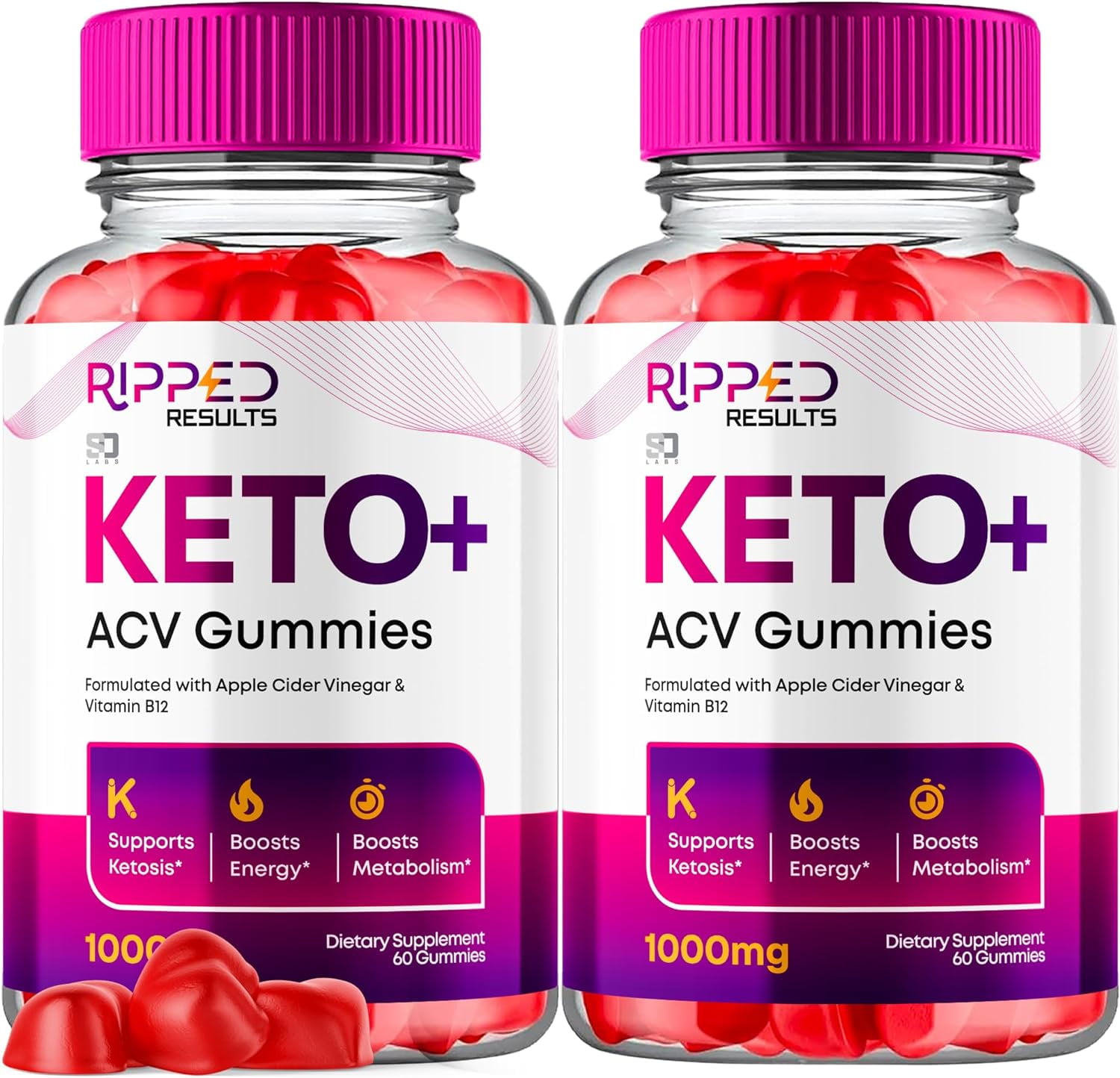 Ripped Results Keto ACV Gummies (2 Pack) - Metabolism & Weight Loss ...
