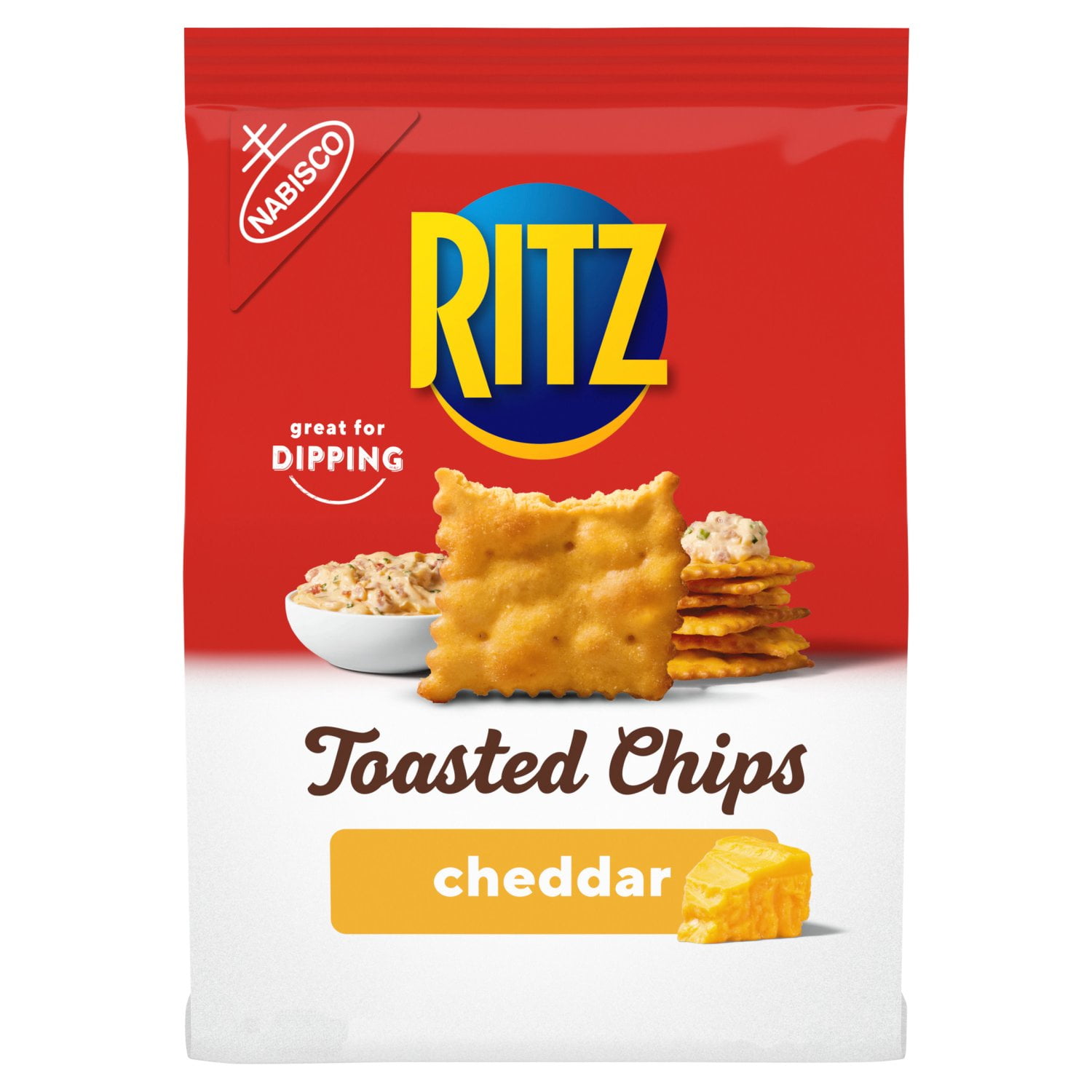 2 Pack - Ritz Toasted Chips Cheddar 40% Less Fat 8.1 oz Package May ...