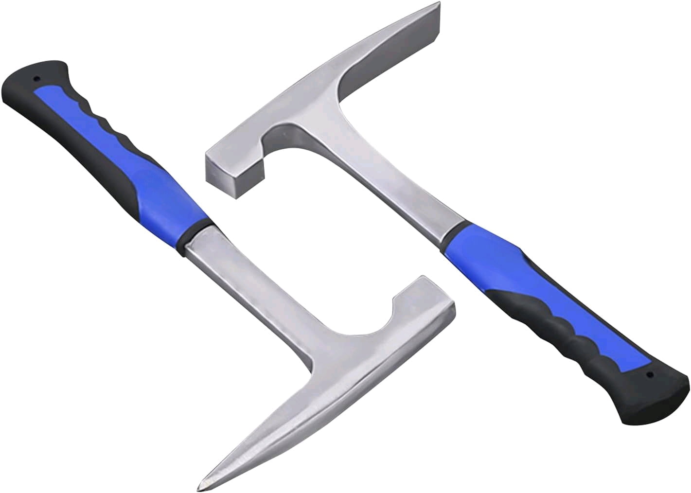 2 Pack Rock Pick Hammer, 30 oz Steel Hammer, Flat and Pointed Head with ...