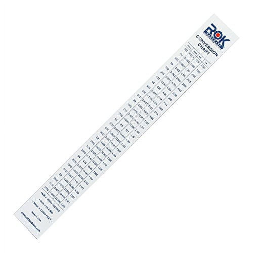 2 Pack Hardware Measuring Plastic Flexi 12" Easy Read English Metric ...
