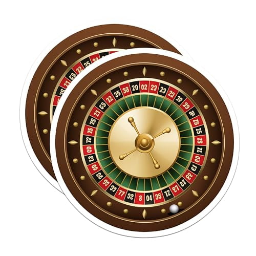 (2 Pack) Roulette Wheel Magnets - Casino Decor - Luck Charm Talisman ...