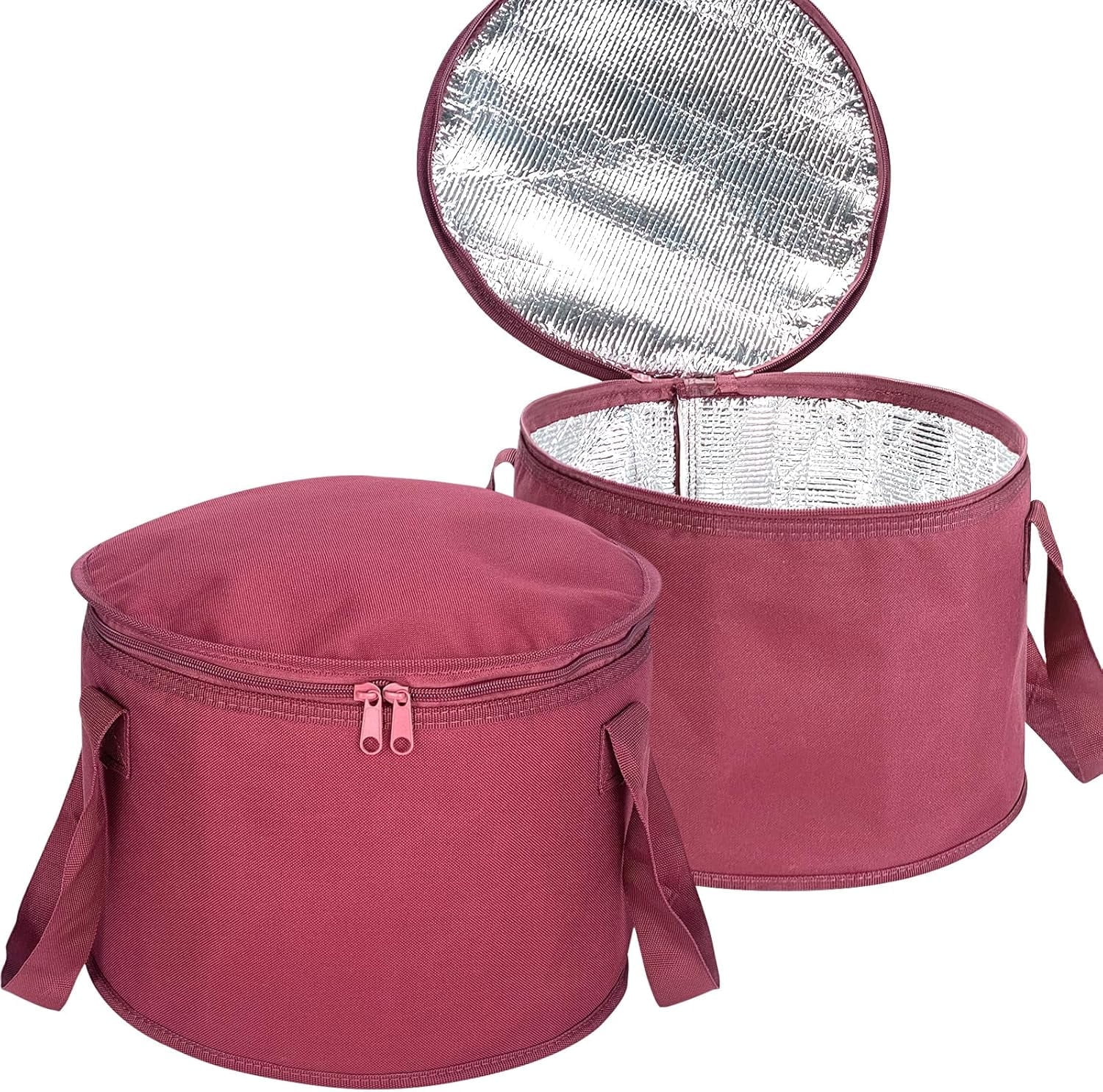 2 Pack Round Casserole Carrier Insulated Bags, Pie Tray, Insulated For ...