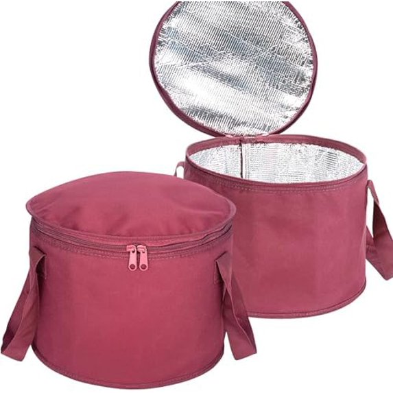 2 Pack Round Casserole Carrier Insulated Bags, Pie Tray, Insulated For ...