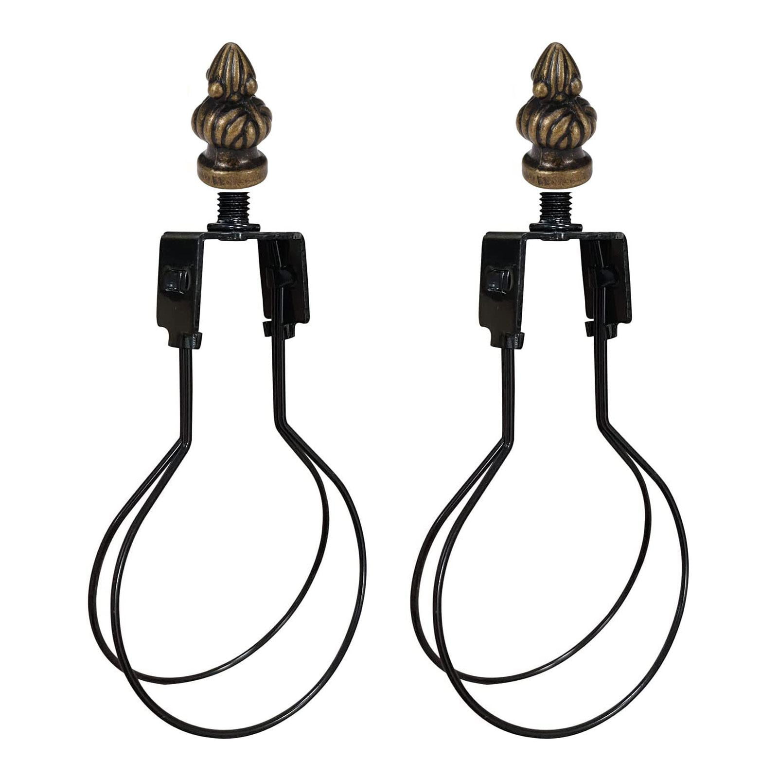 2 Pack Round Lamp Shade Light Bulb Clip Adapter ALUCSET Holder Clips ...