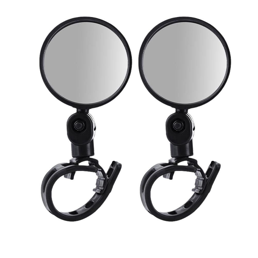2-Pack Round Mirrors - Small Size Bicycle Rearview Mirror Wide-Angle ...