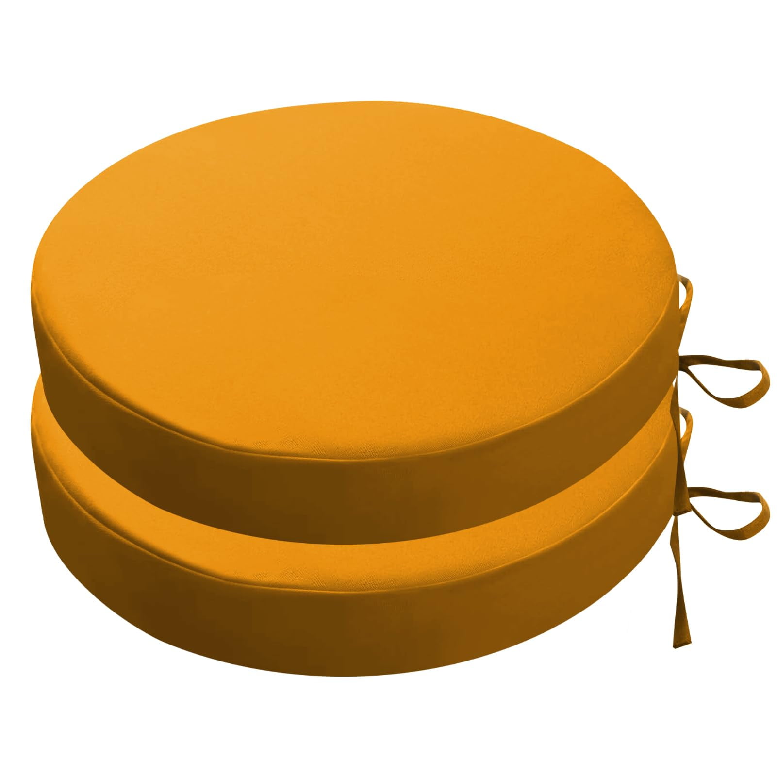2 Pack Round Outdoor Cushions for Chairs, Waterproof Garden Seat Pads ...