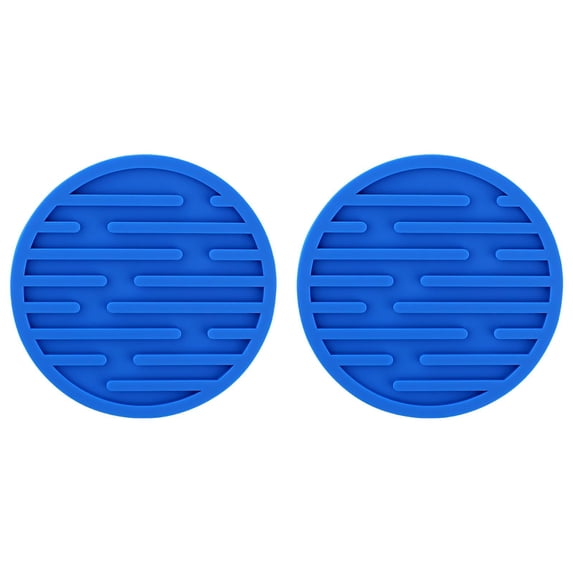 2 Pack Round Silicone Drink Coaster, 3.9 Inch Heat Resistant Non-Slip ...