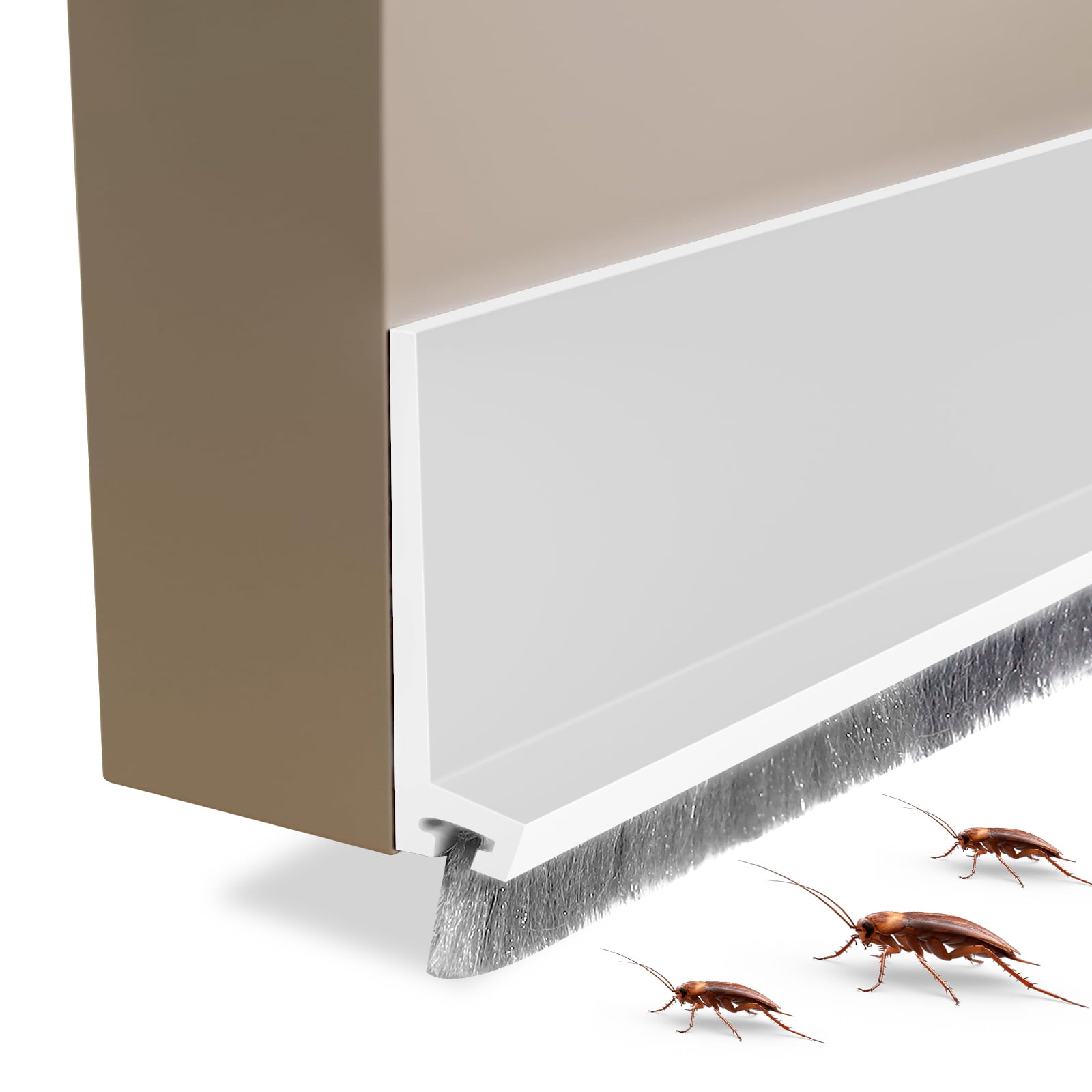 2 Pack Rubber Door Sweep, 39" x 2" Under Door Draft Stopper Blocker ...