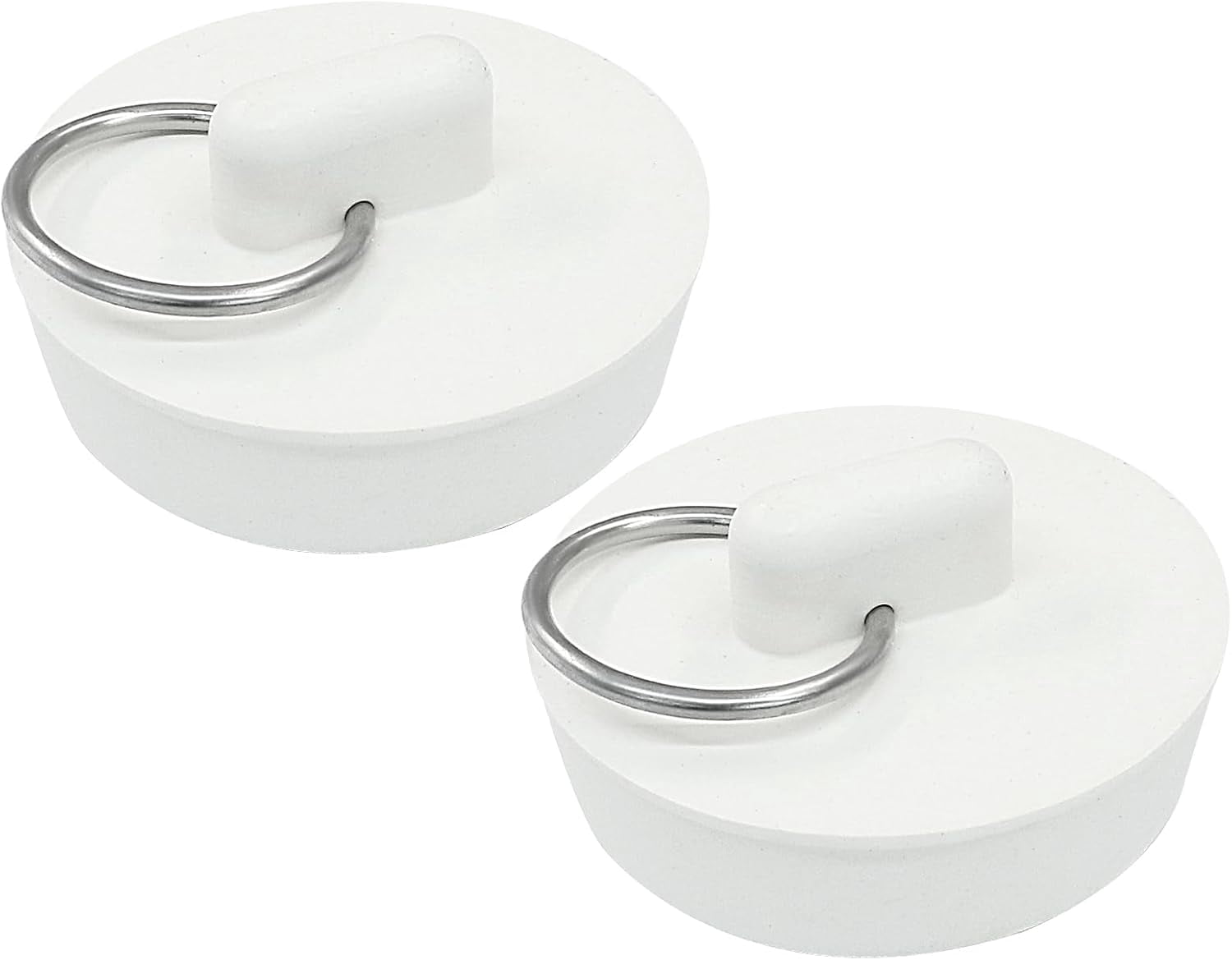 2 Pack Rubber Drain Stopper, Universal Bathroom Sink Stopper Bathtub ...