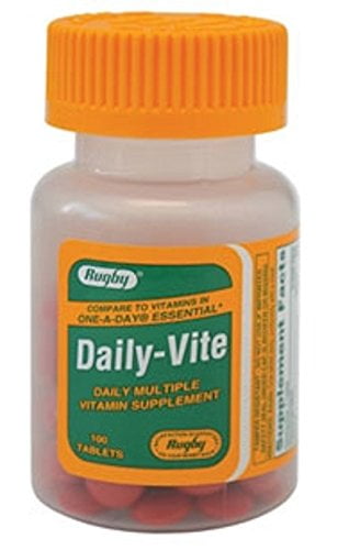 2 Pack Rugby Daily Vite Multivitamin Tablets 100 Each - Walmart.com
