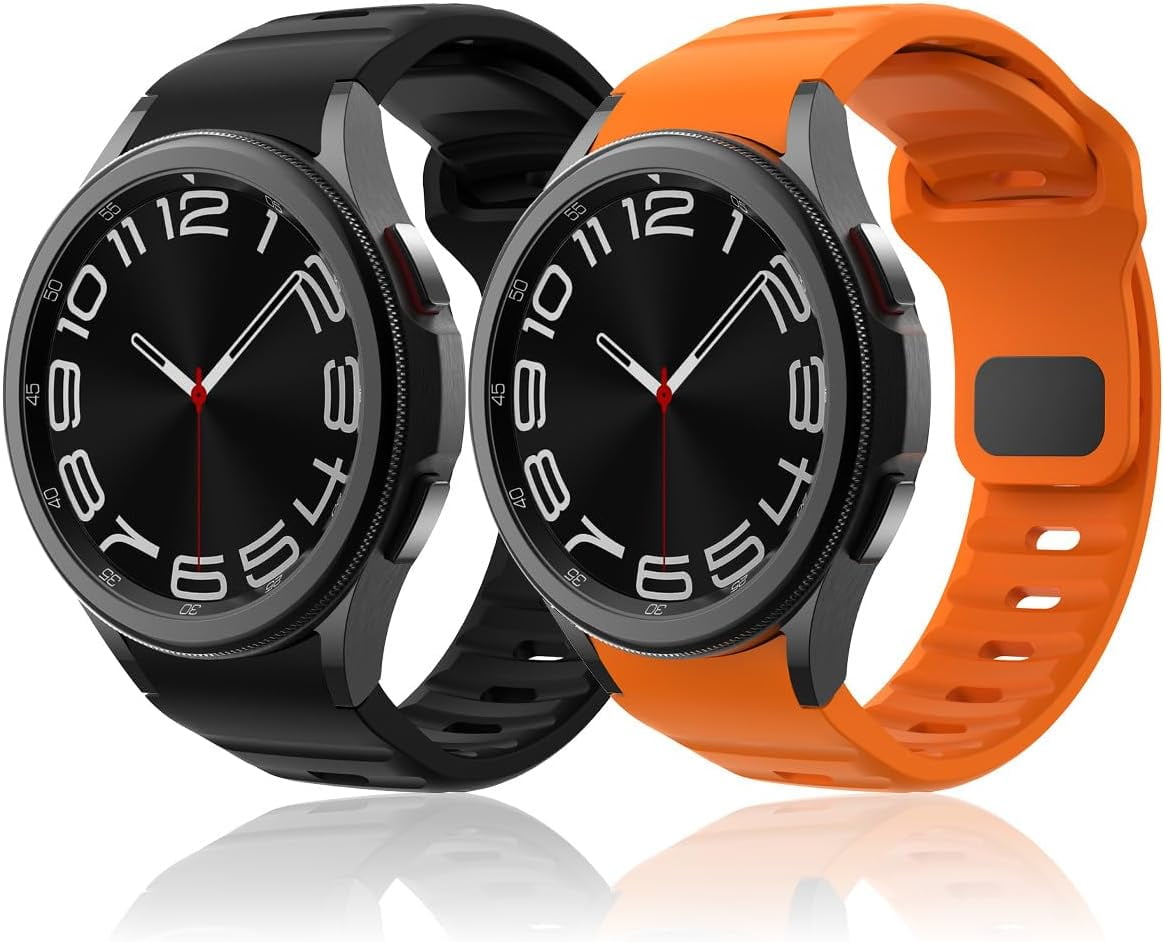 2 Pack Rugged No Gap Band for Samsung Galaxy Watch Band 7 FE 6 5 4 44mm ...