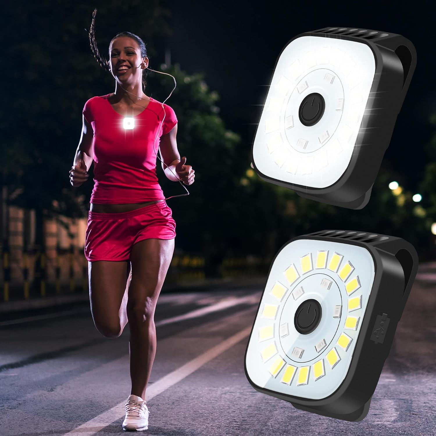2 Pack Running Lights for Runners - Dog Walking Light at Night, 12 LED ...